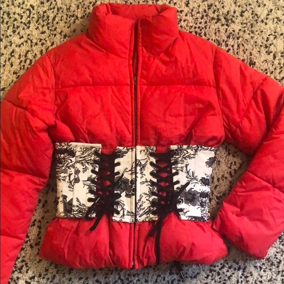 ASOS | Jackets & Coats | Asos Red Corset Coat | Poshmark